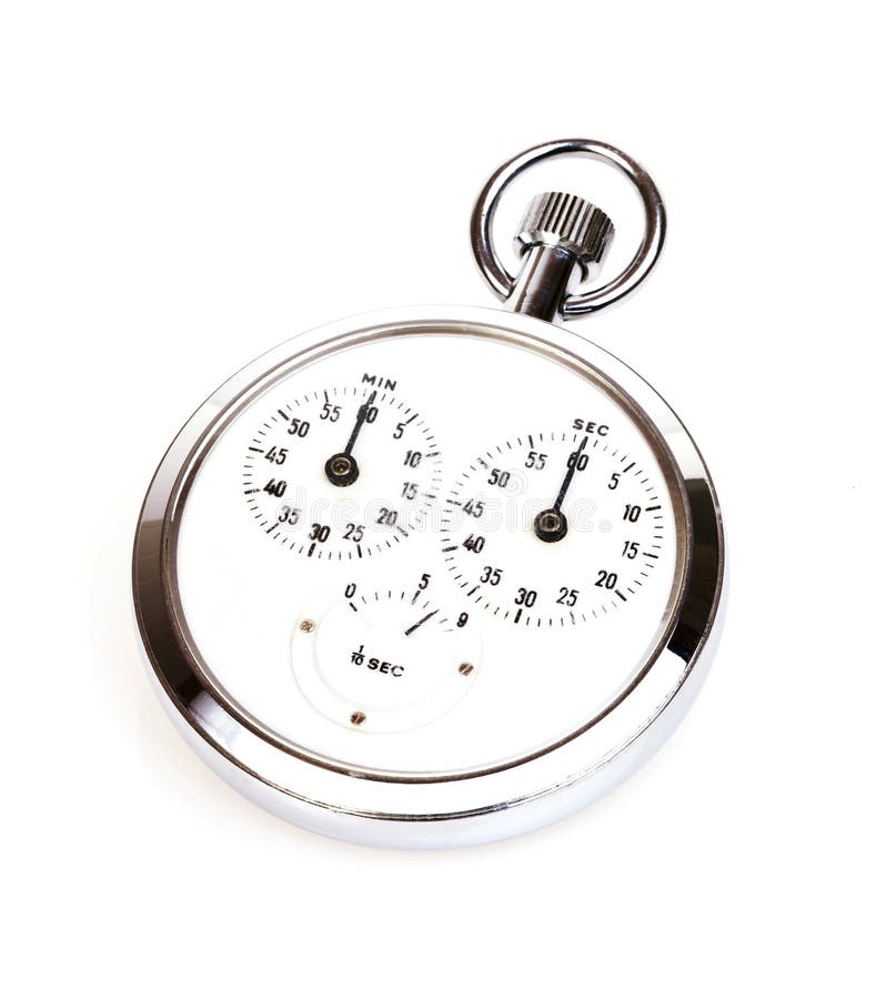 Chronometer in een hand stock afbeelding. Image of seconden - 13299449