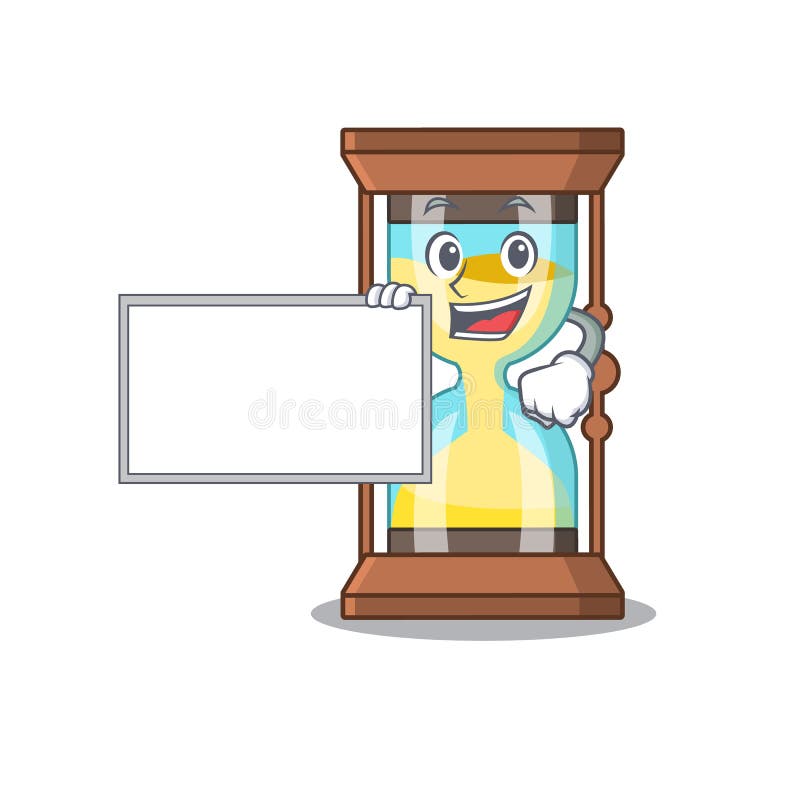 Chronometer Cartoon Character Design Style with Board Stock Vector ...