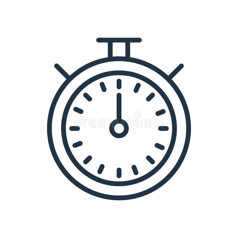Chronometer Icon Vector Isolated on White Background, Chronometer Sign ...
