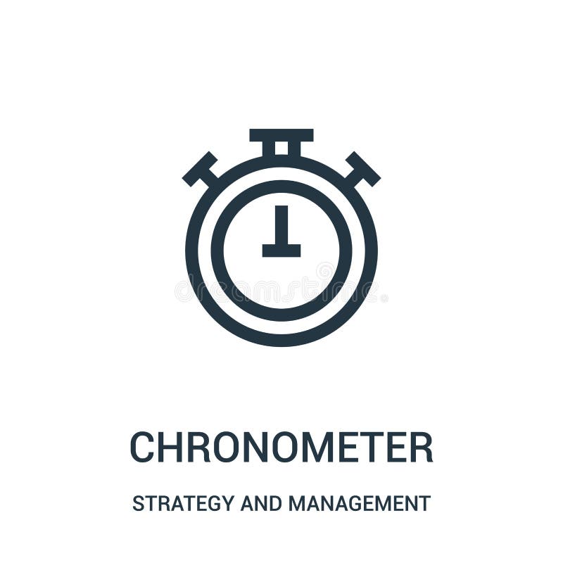Chronometer Icon Vector from Strategy and Management Collection. Thin ...
