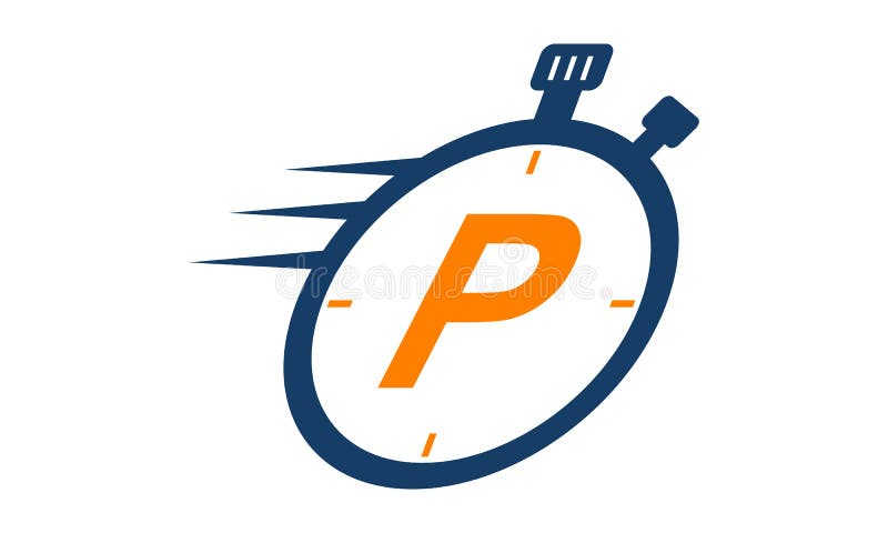 Chronometer Logo Letter P vector illustratie. Illustration of ...