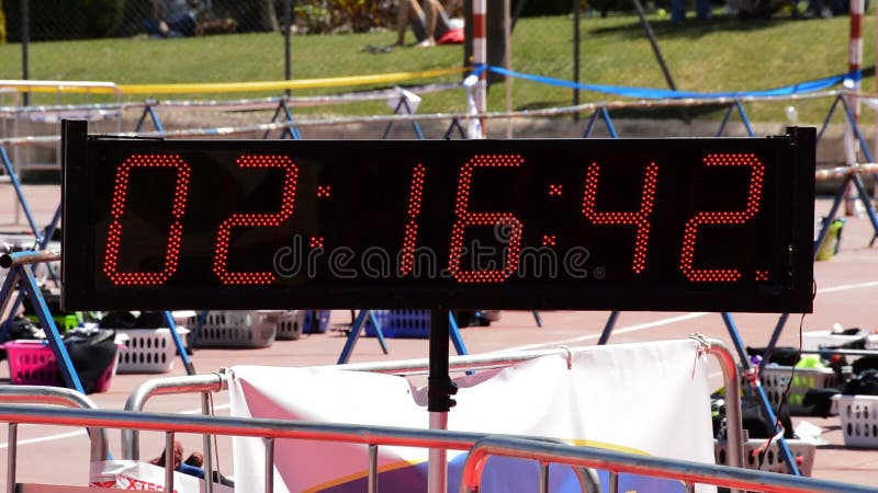Chronometer of Sport Event or Marathon Stock Video - Video of decathlon ...