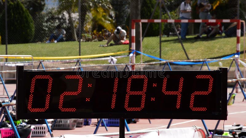 Chronometer of Sport Event or Marathon Stock Video - Video of decathlon ...