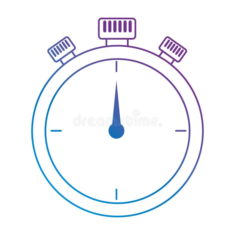Chronometer Time Clock Isolated Icon Stock Illustration - Illustration of pointer, graphic ...