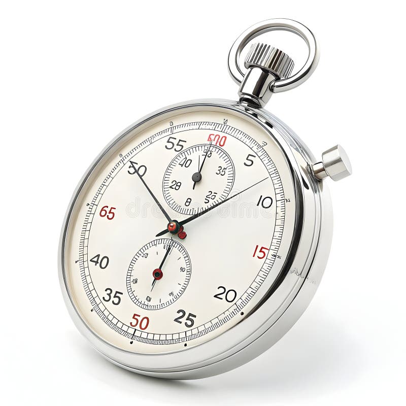 Chronometer Timer Clock Isolated on White Background Stock Illustration ...