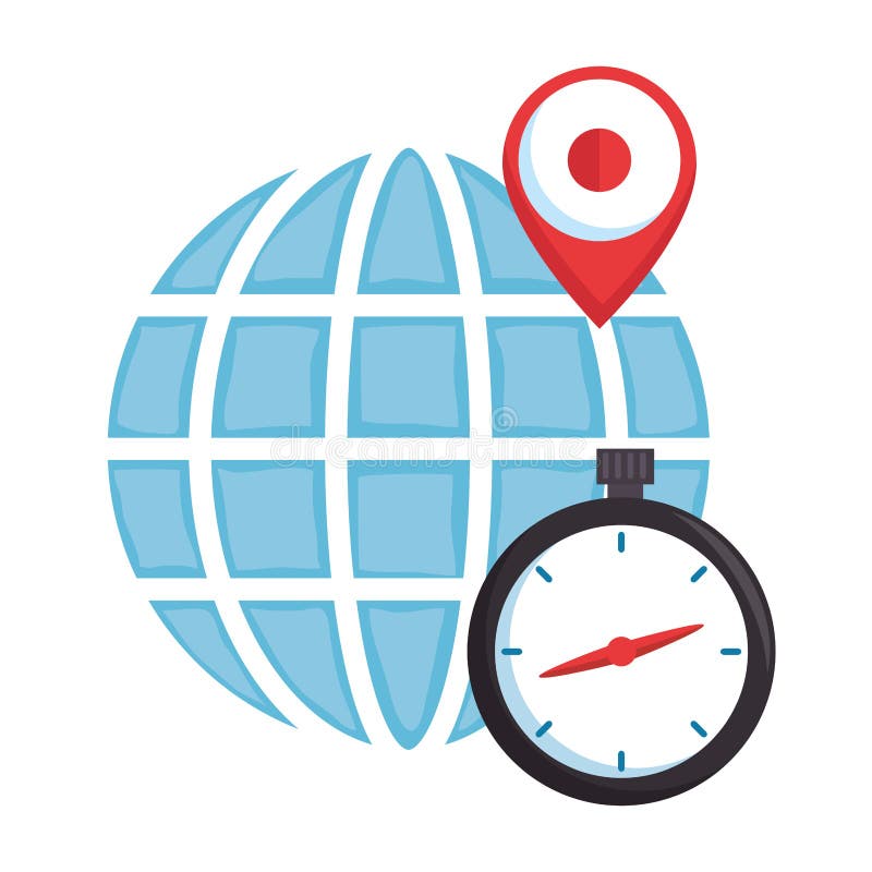 Chronometer Timer with Planet Stock Illustration - Illustration of ...