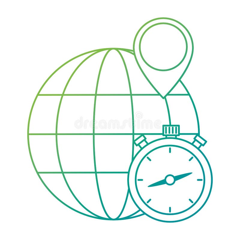Chronometer Timer with Planet Stock Illustration - Illustration of stop ...