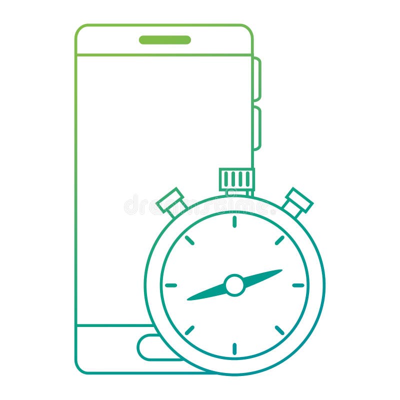 Chronometer Timer with Smartphone Stock Illustration - Illustration of mtechnology, smartphone ...