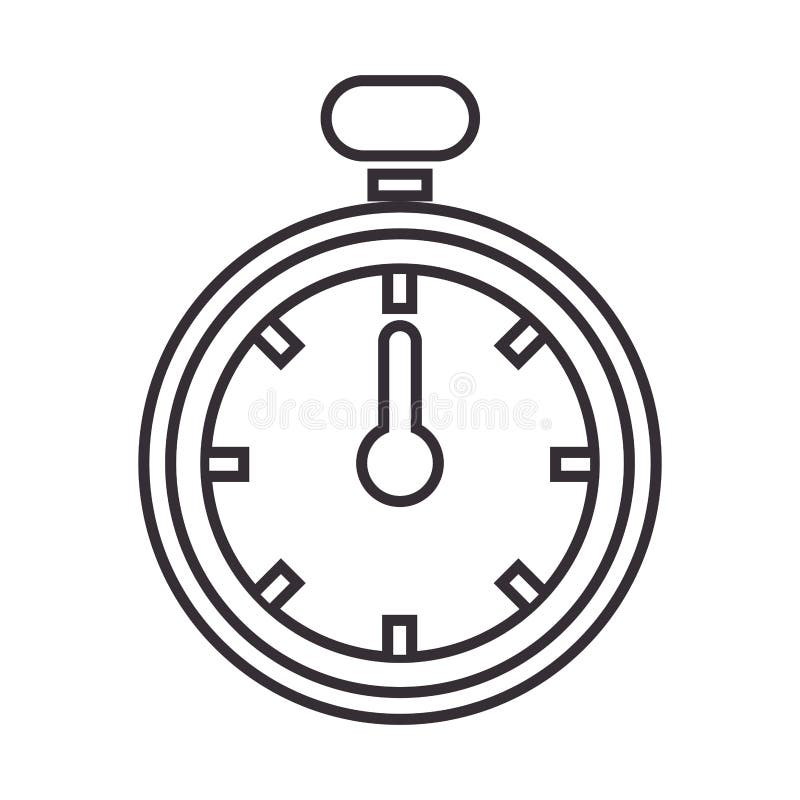 Chronometer Watch Isolated Icon Stock Vector - Illustration of timer, time: 80969267