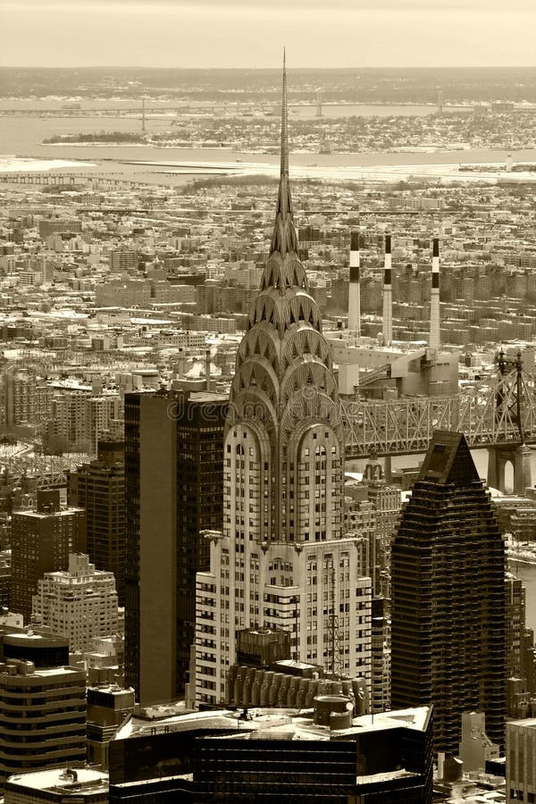 Chrysler Building editorial photo. Image of sepia, business - 12983381