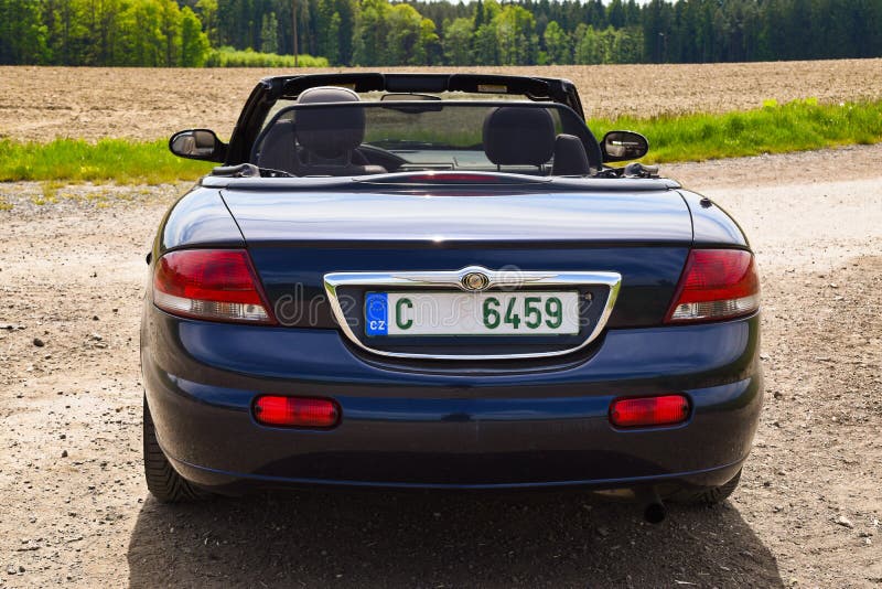Chrysler Sebring Cabrio Back Side of Car Blue Color Editorial Image ...