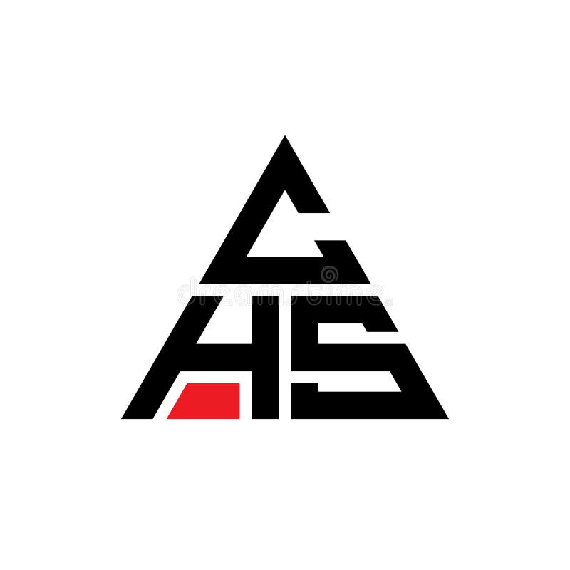 CHS Triangle Letter Logo Design with Triangle Shape. CHS Triangle Logo ...