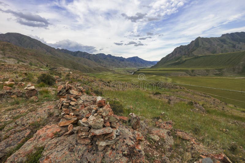 Chu valley stock image. Image of view, cloudy, outdoors - 75249097