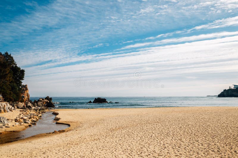 Chuam Beach in Donghae, Korea Stock Image - Image of park, gangwondo ...