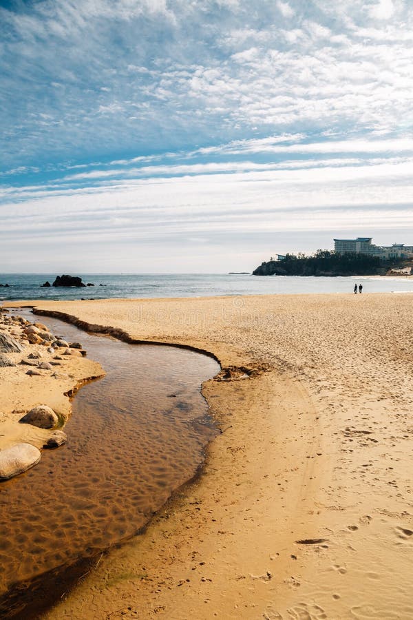 Chuam Beach with Candlestick Rock, Korean Chotdaebawi with Cliffs and ...