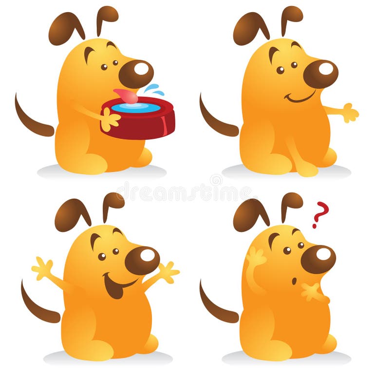 Chubby Dog Set stock vector. Illustration of mascot, cartoon - 17106651