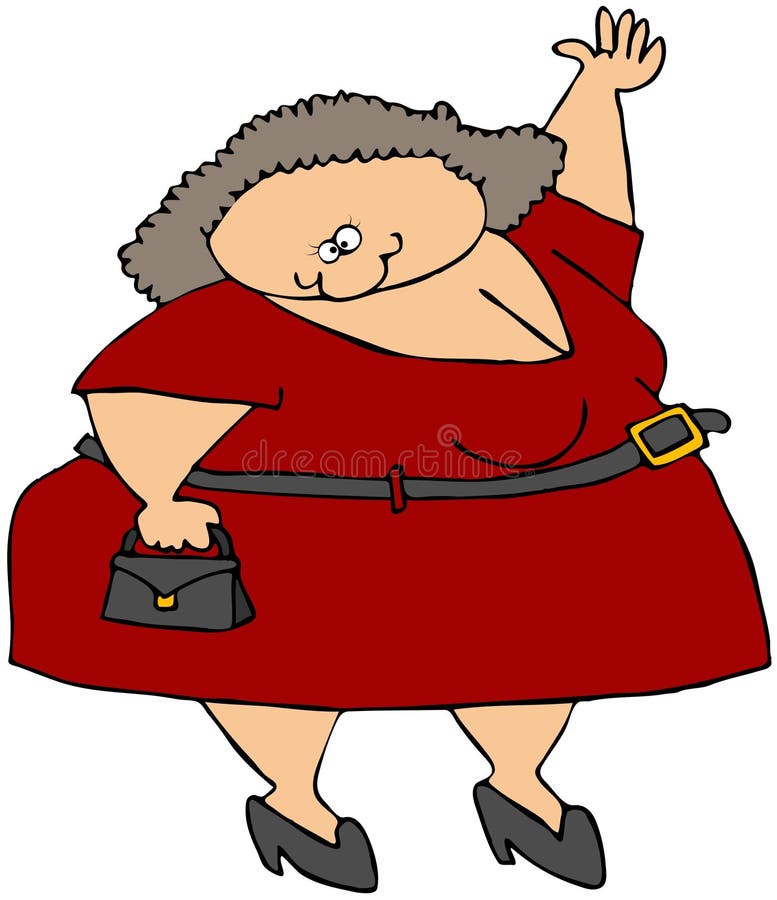 Chubby Woman in Bikini stock illustration. Illustration of woman - 14025425