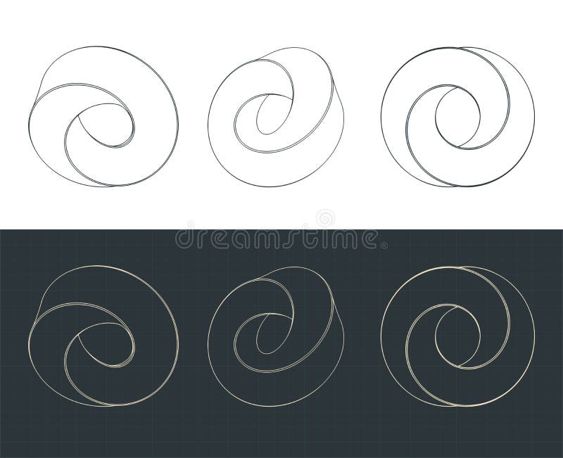 Chubby Mobius Strip Symbols Set Stock Vector - Illustration of sketch ...