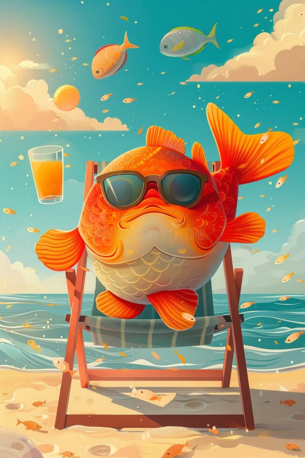 Cartoon Fish Drinking Stock Illustrations – 338 Cartoon Fish Drinking ...