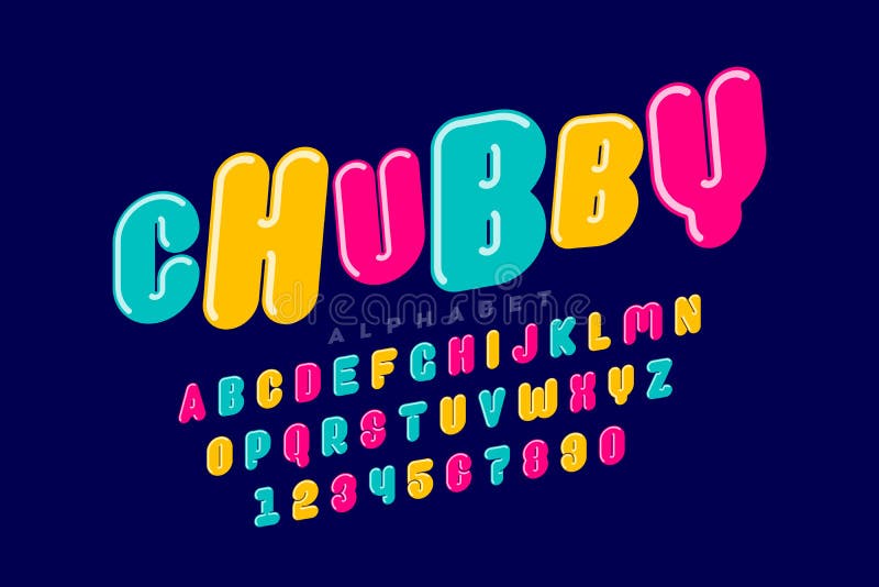 Chubby font stock vector. Illustration of alphabet, grunge - 30230085