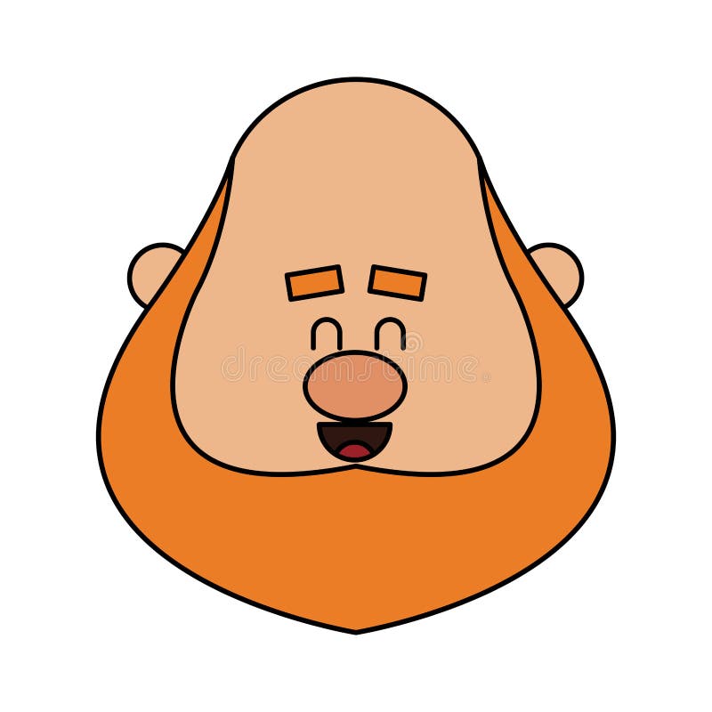Chubby Red Hair Man Face Icon Image Stock Illustration - Illustration ...