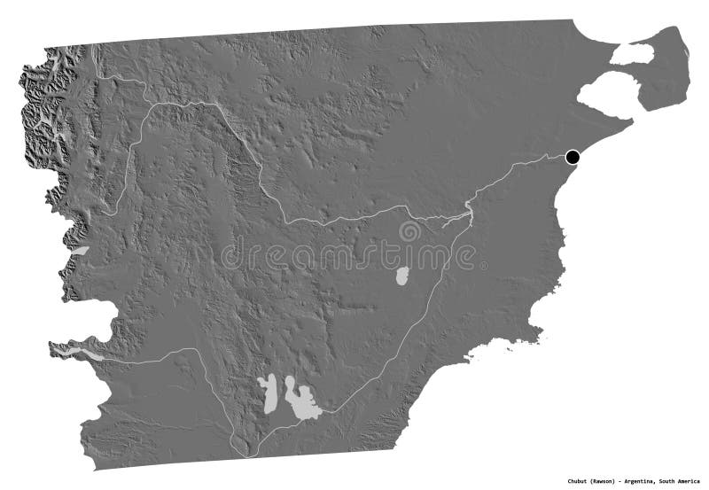Map of Chubut Province, Argentina Stock Vector - Illustration of ...