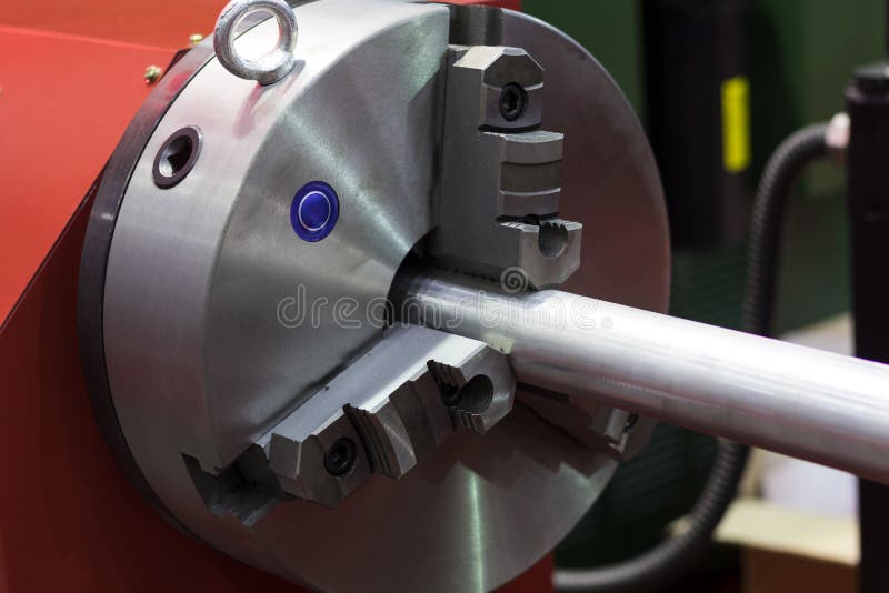 Chuck Clamp Rod in Lathe Machine Stock Photo - Image of factory, heavy ...