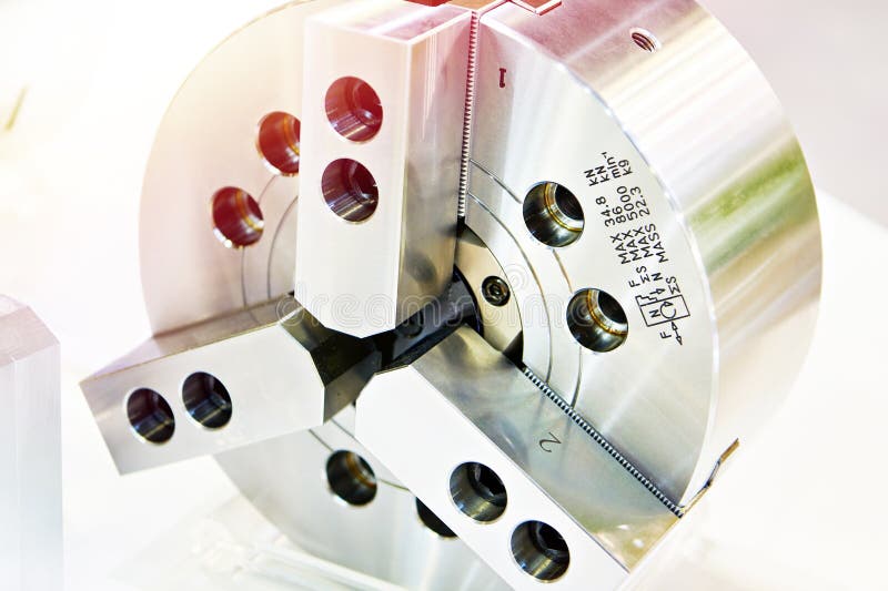 Chuck of lathe machine stock photo. Image of turning - 273308782