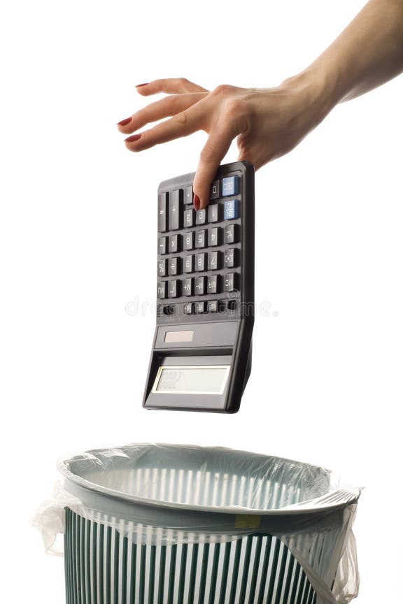 Chuck out calculator stock image. Image of sweeping, dispose - 9050649