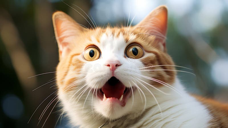 Chuckle Worthy Cat S Funny Expression Stock Image - Image of nature ...