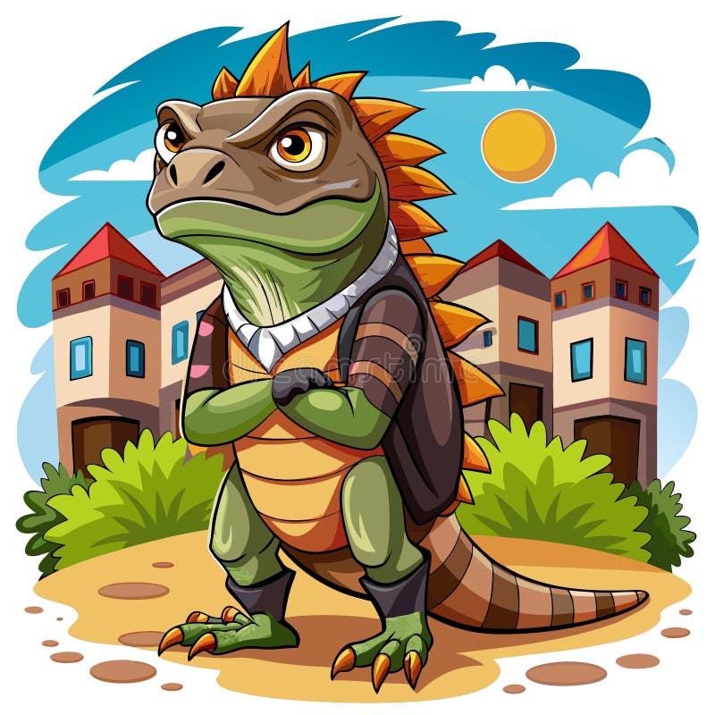 Chuckwalla Iguana Rejected Laughs Forest Vector Stock Vector ...