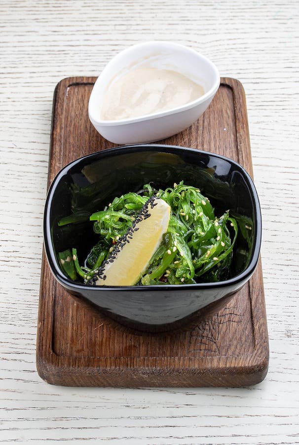 Chuka Salad with Walnut Sauce. Vegetarian Dish Stock Photo - Image of ...