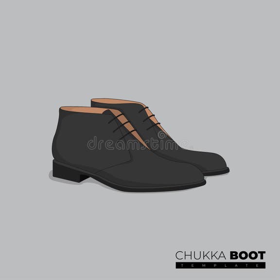 Chukka Boot Template in Cartoon Design for Advertisement Design Stock ...