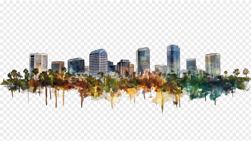Chula Vista city skyline stock image. Illustration of flat - 341513169