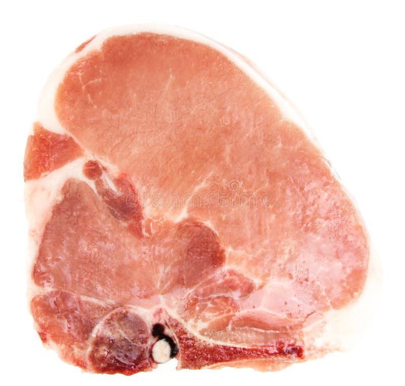 Chuleta De Cerdo Cruda De La Carne De Vaca Aislada Imagen de archivo ...
