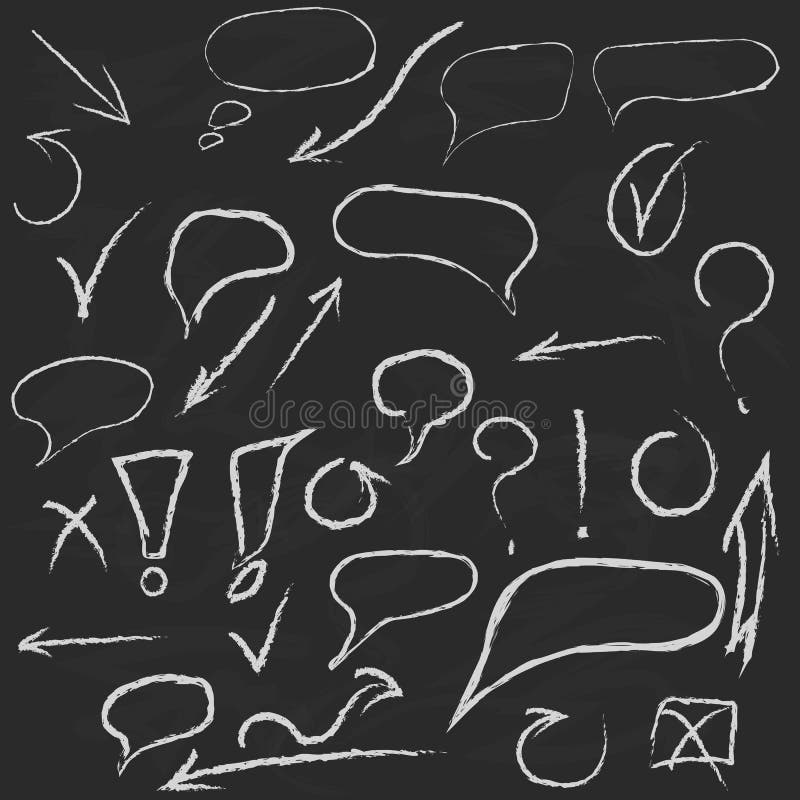 Chulk elements set stock illustration. Illustration of arrow - 90163312