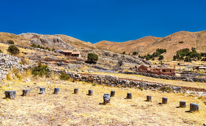 Chullpas of Molloco, Funerary Towers in Peru Stock Photo - Image of ...