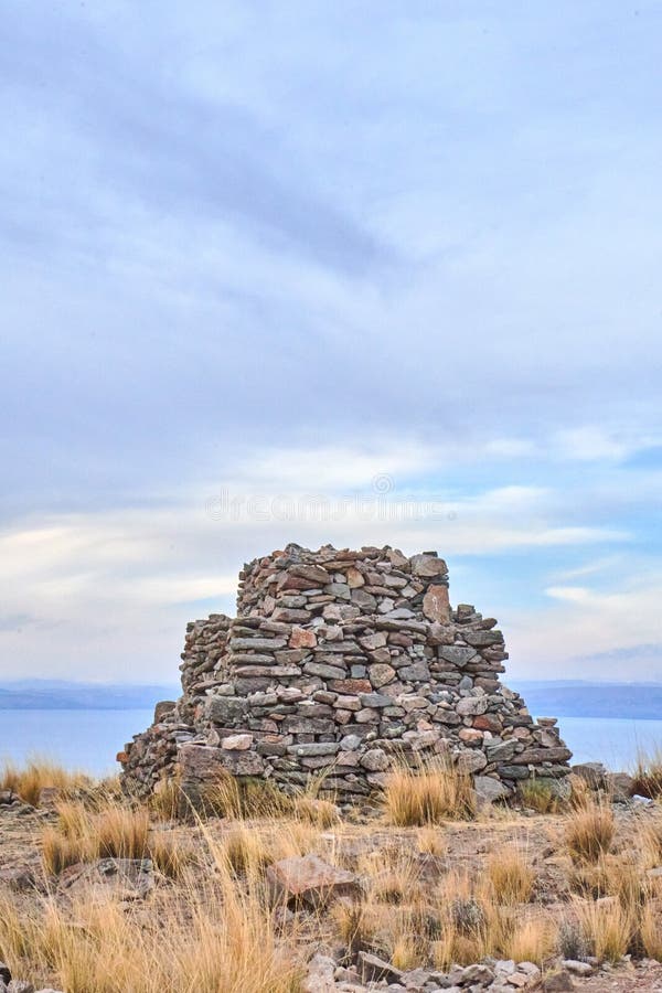 Chullpas of Amantani stock image. Image of ruins, tourism - 262747735