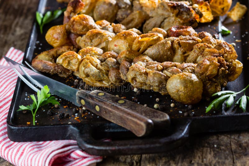 Rellenos Asados De Los Chunchules Chileno Y Comida Latinoamericanos ...