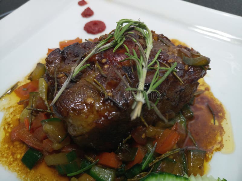 Chunk of Succulent Meat;fine Dining Stock Image - Image of chunk, meat ...