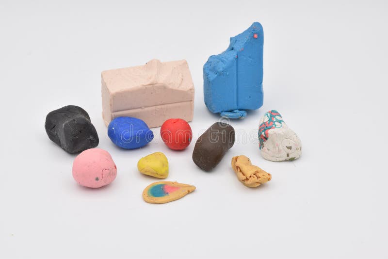 Colorful Clay Bits on White Stock Image - Image of design, abstract ...