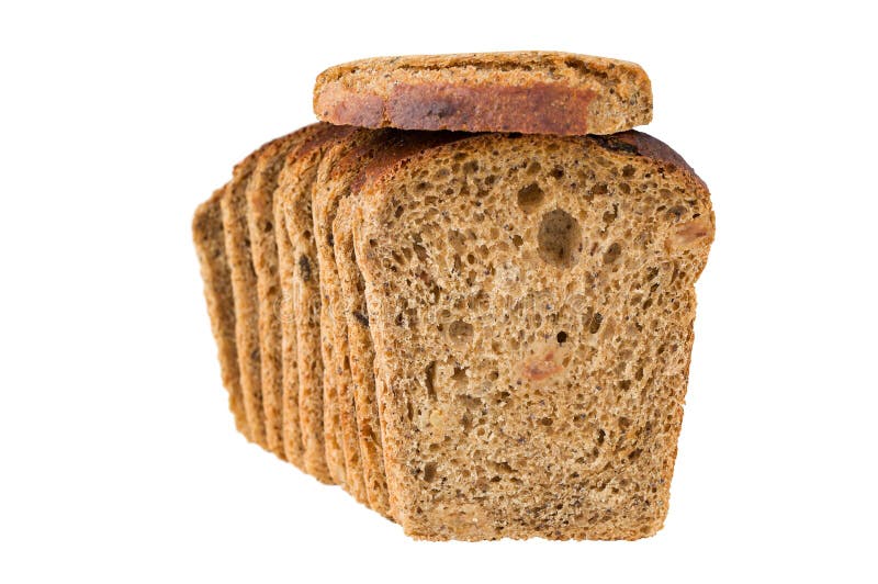 Chunk of Bread with Raisin Against the Cut Loaf Stock Photo - Image of ...