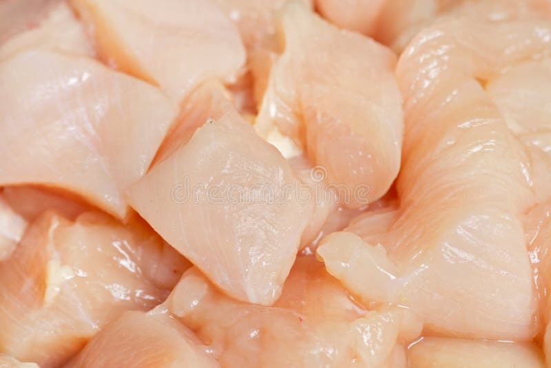 Chunks of cut chicken stock photo. Image of chunks, cubes - 17873964