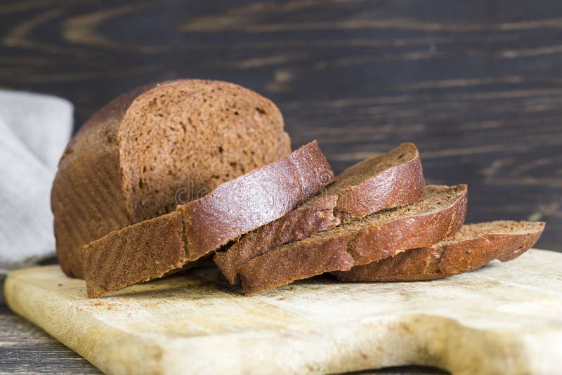 Chunks of dark bread stock photo. Image of breakfast - 223518528