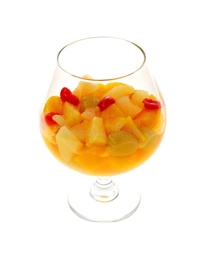 Chunks Fruit in Goblet stock photo. Image of peaches - 25136806
