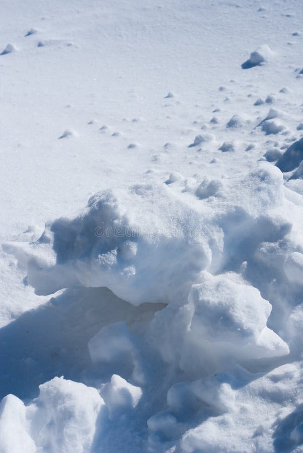 Chunks of Snow and Ice Walked on Stock Image - Image of cracks, grey ...