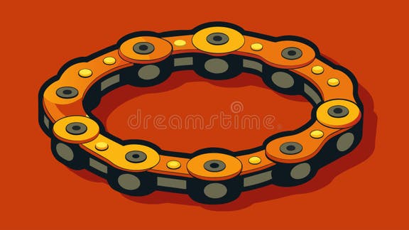 A Chunky Bracelet Created from Repurposed Bicycle Chains.. Vector ...
