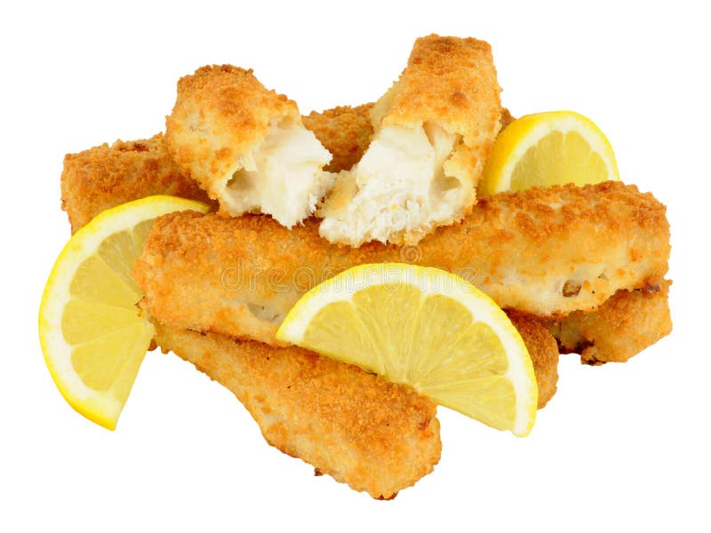 Chunky Breadcrumb Coated Cod Fish-Finger Stockbild - Bild von abgedeckt ...