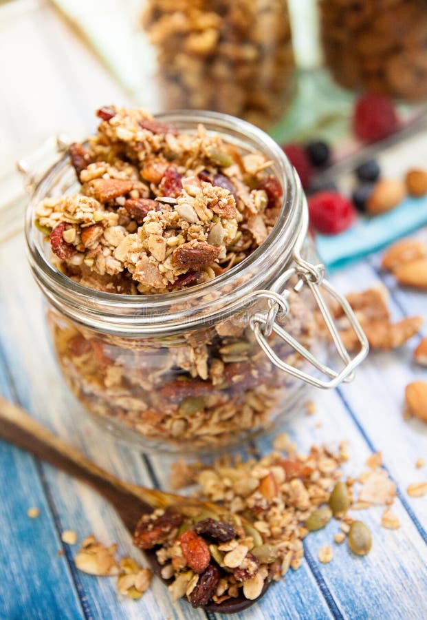 Chunky Granola stock image. Image of colorful, antioxidant - 51028777