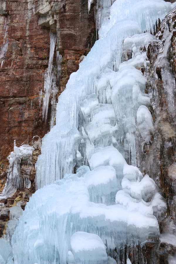 Chunky Ice Cascade stock photo. Image of trees, gunks - 12687370